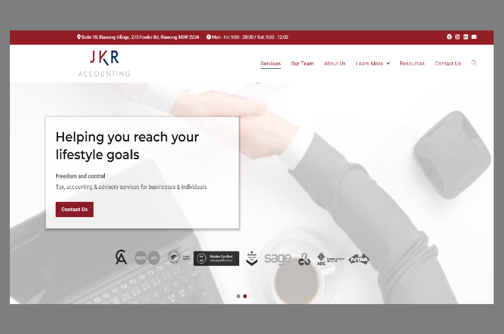 JKR Accounting Website Development | Vulb Media
